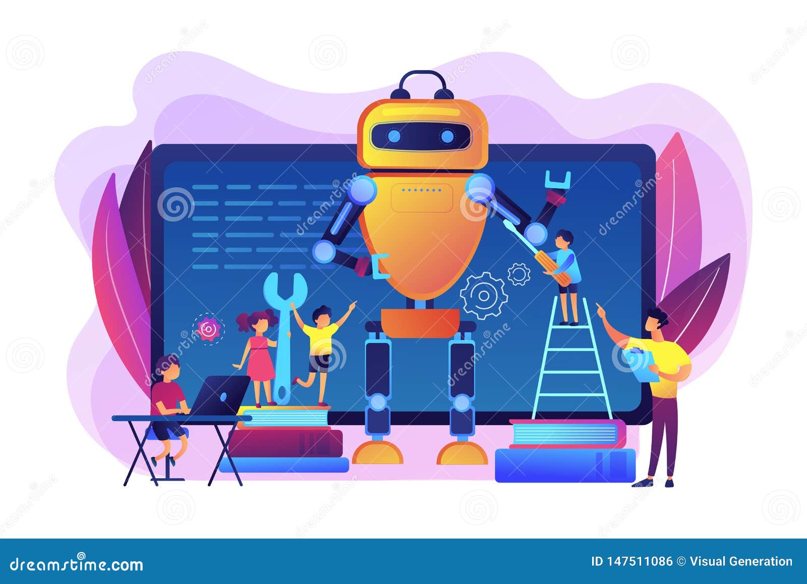 Engineering for Kids Concept Vector Illustration. Stock Vector ...