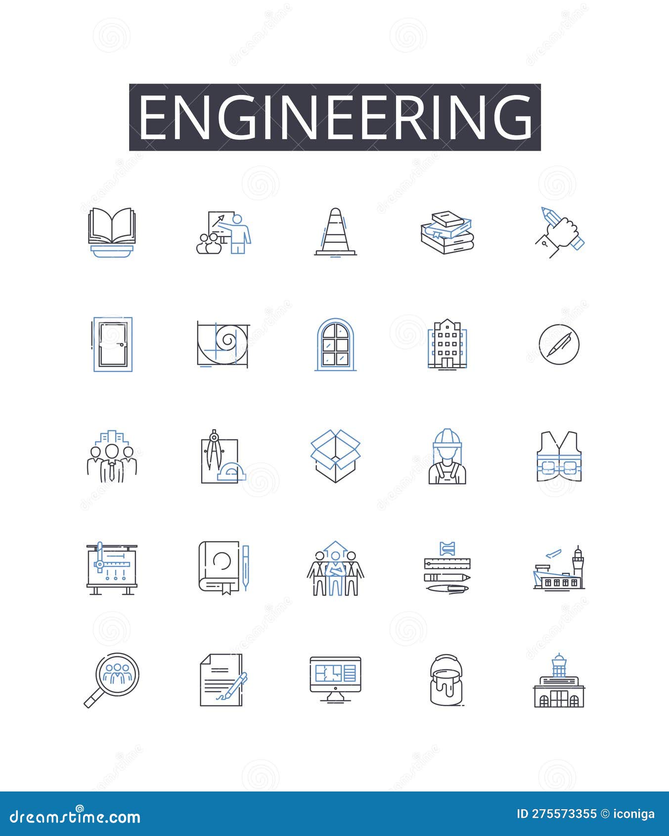 Engineering Line Icons Collection. Standardization, Consistency, Unity ...