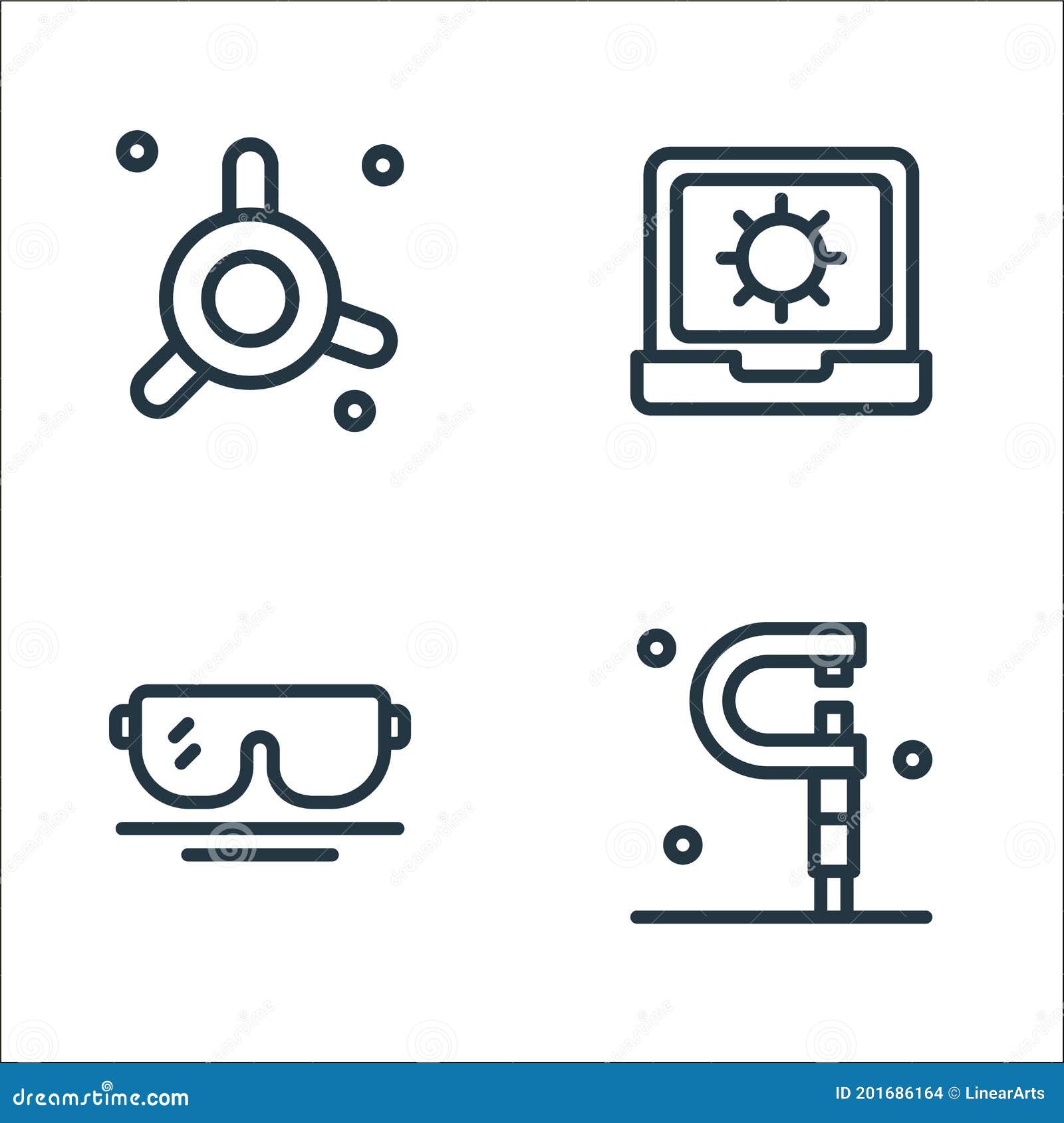 Engineering Line Icons. Linear Set Stock Vector - Illustration of ...