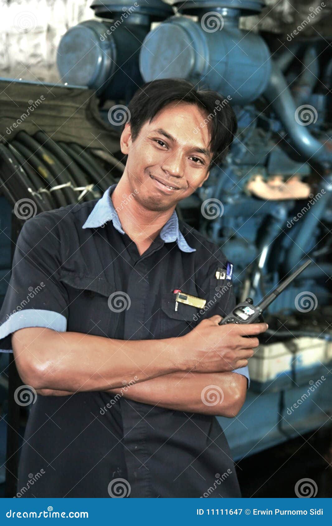 Engineering in Machine Room Stock Image - Image of labour, expression ...