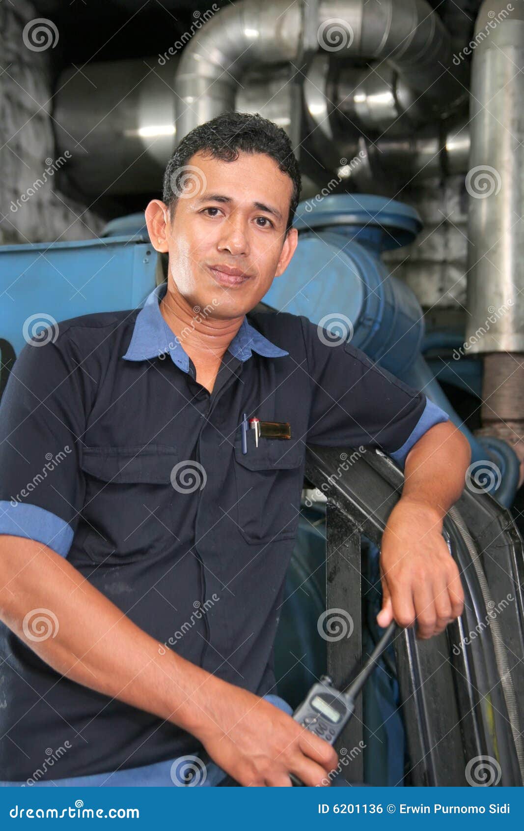 Engineering in Machine Room Stock Photo - Image of talkie, generator ...