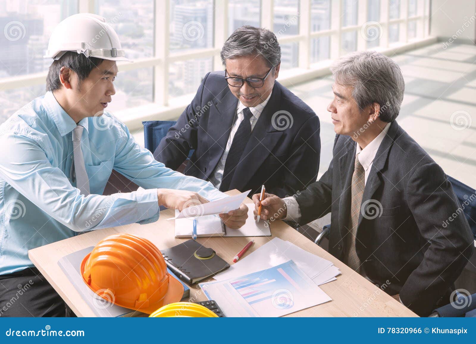 Engineering Man and Senior Architecture Team Project Meeting in Stock ...
