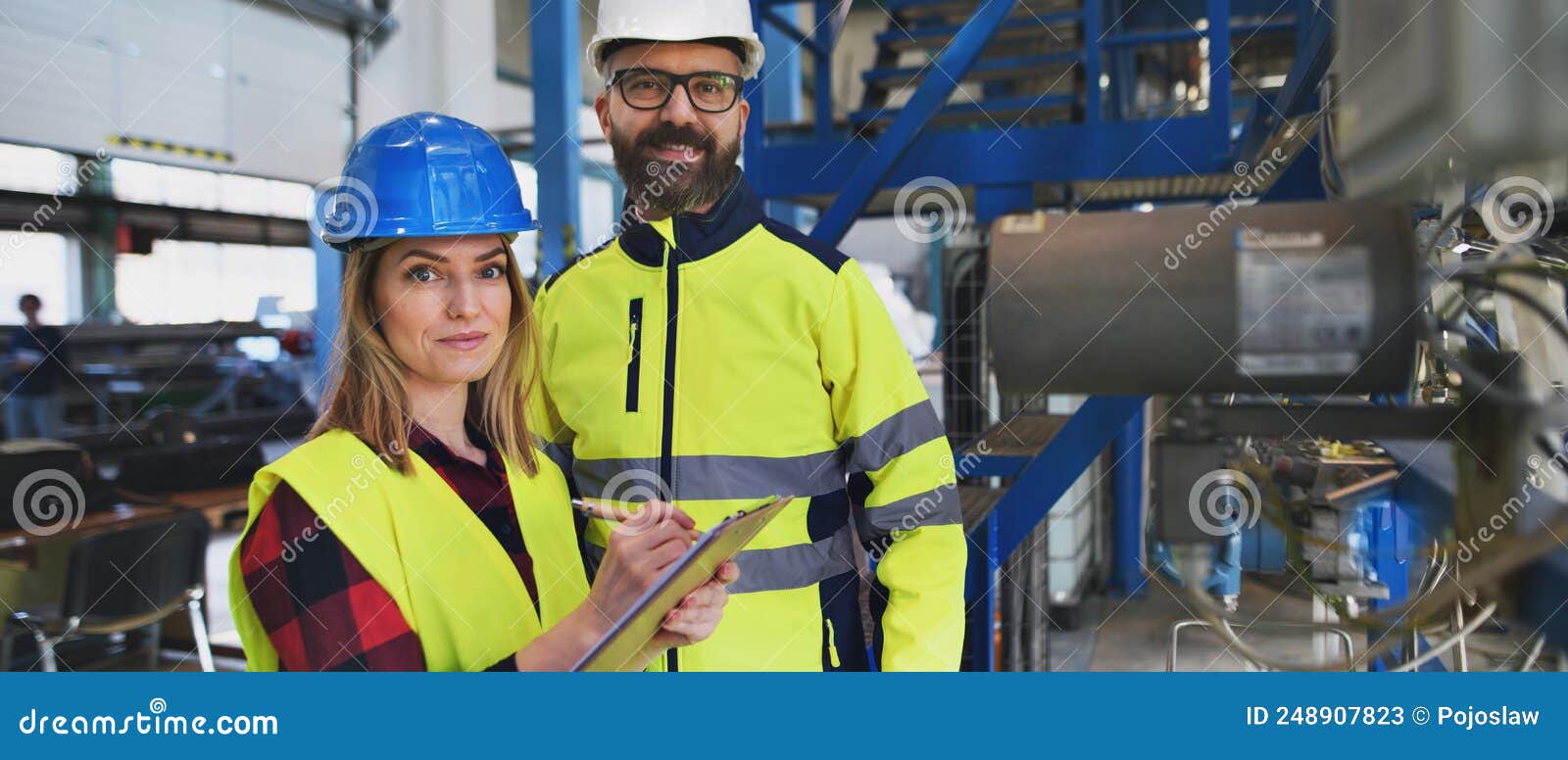 Engineering Manager and Mechanic Worker Doing Routine Check Up in ...