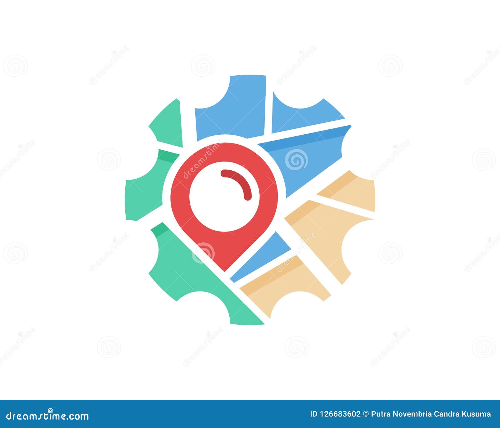 Engineering Map Logo Icon Design Stock Vector - Illustration of ...