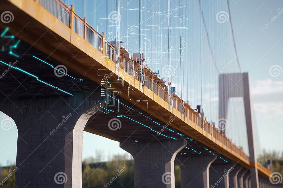 Engineering Marvel of a Modern Suspension Bridge with Advanced Design ...