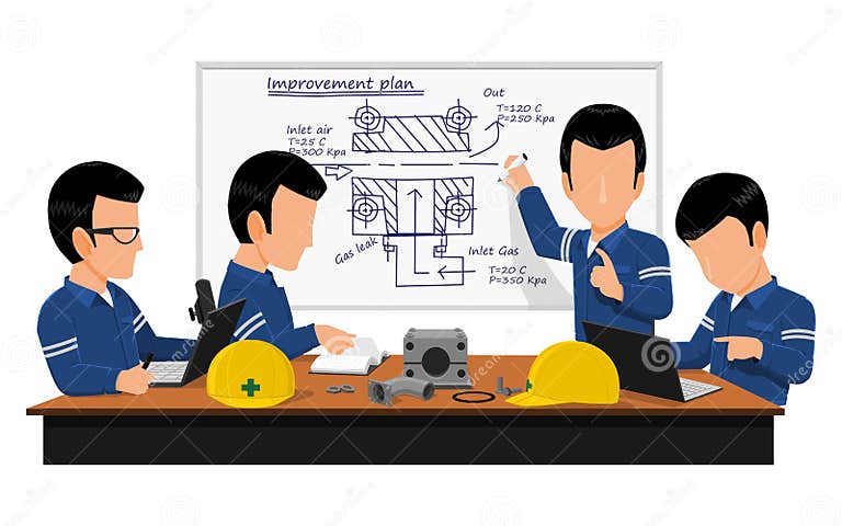 Engineering meeting stock vector. Illustration of join - 92165637