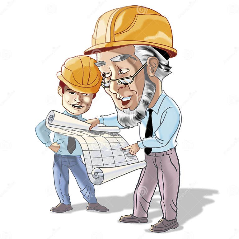 Engineering men stock illustration. Illustration of building - 13216096