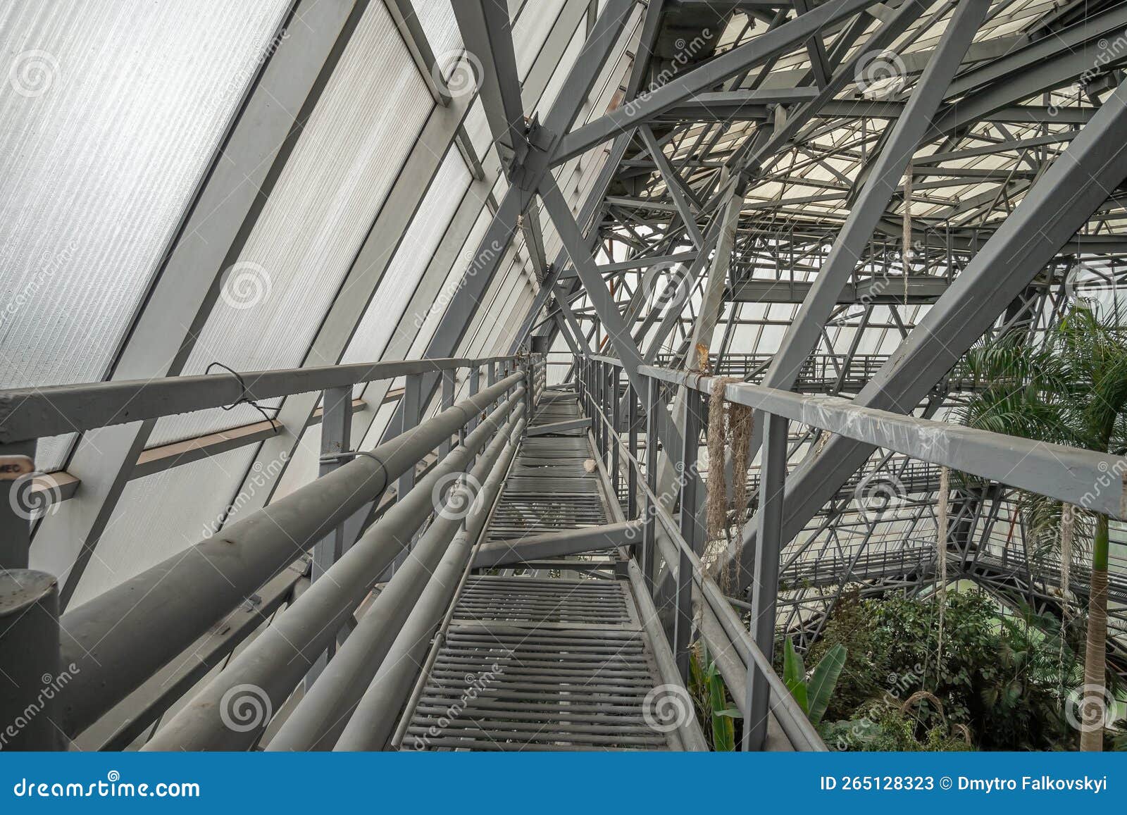 Engineering Metal Structures of the Frame of the Greenhouse, View from ...