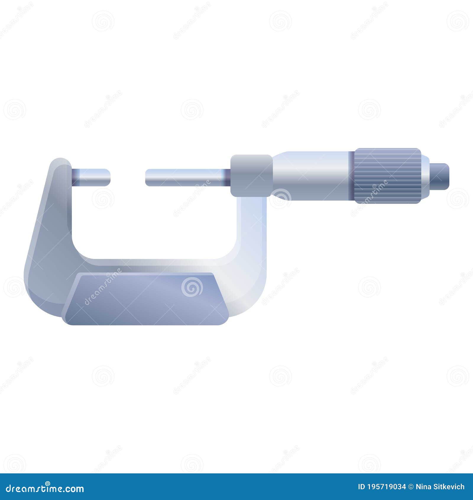 Set Of Micrometer. Cartoon Icon Design Template With Various Models ...