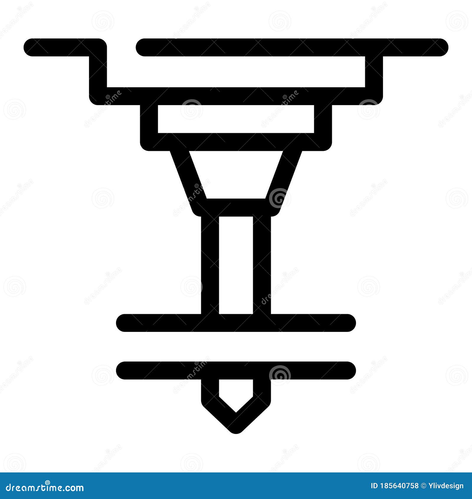 Engineering Milling Machine Icon, Outline Style Stock Vector ...