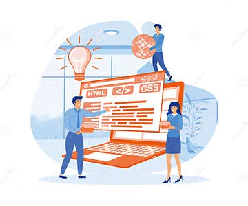 Engineering, Programmer Development, Software Programming Concept for Web Page, Banner ...