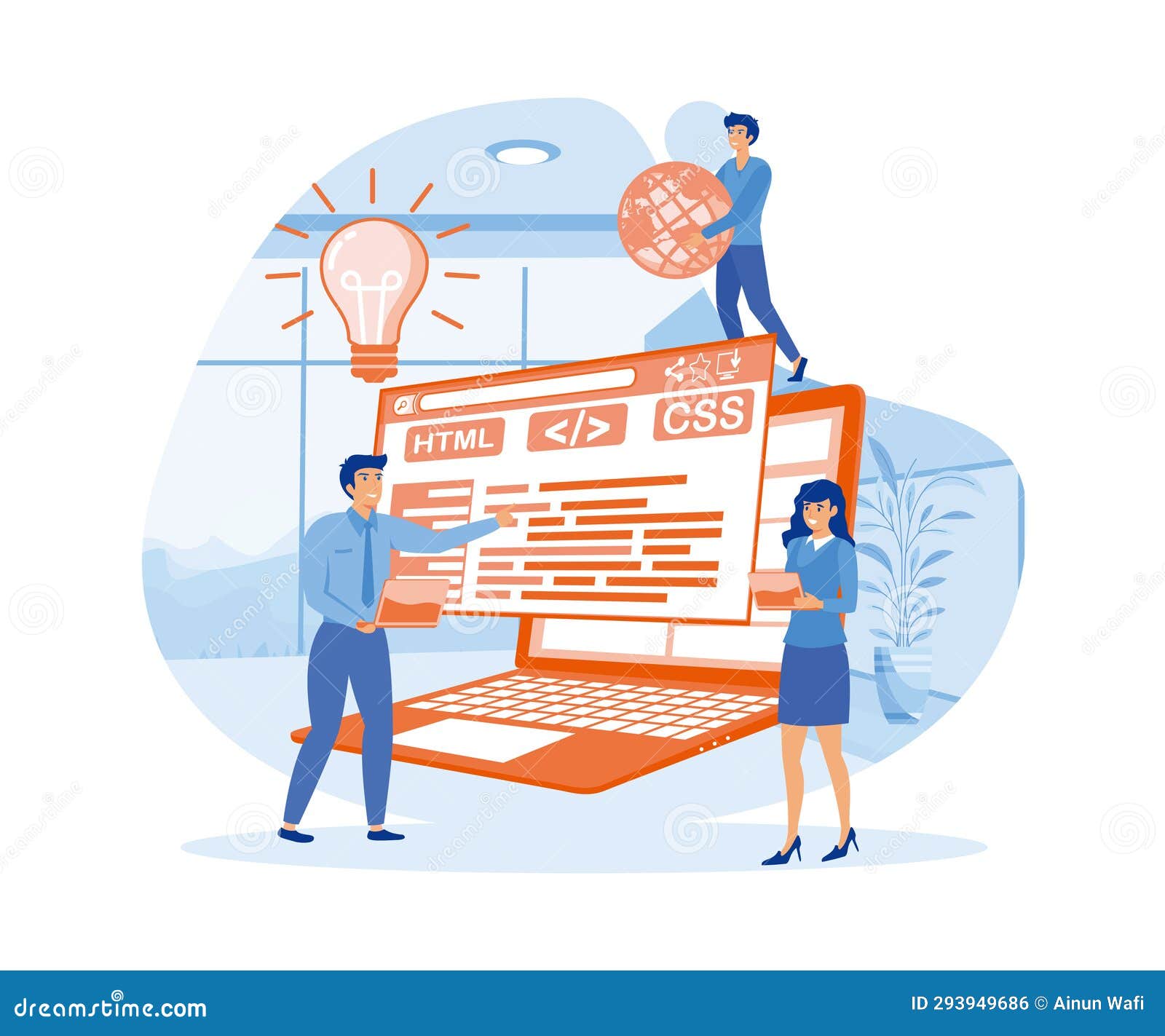 Engineering, Programmer Development, Software Programming Concept for Web Page, Banner ...