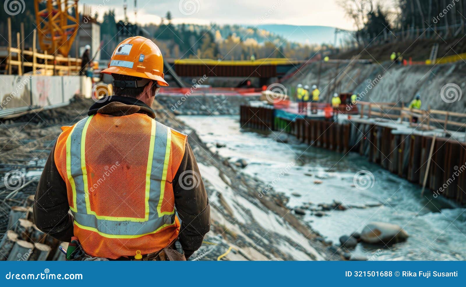 Engineering Progress Foreman and Engineer on Site Stock Illustration ...