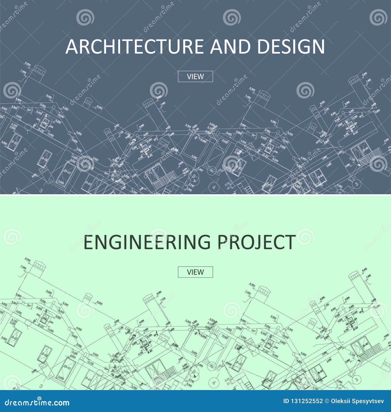 Engineering Project and Architecture Design Web Banners.Technical ...