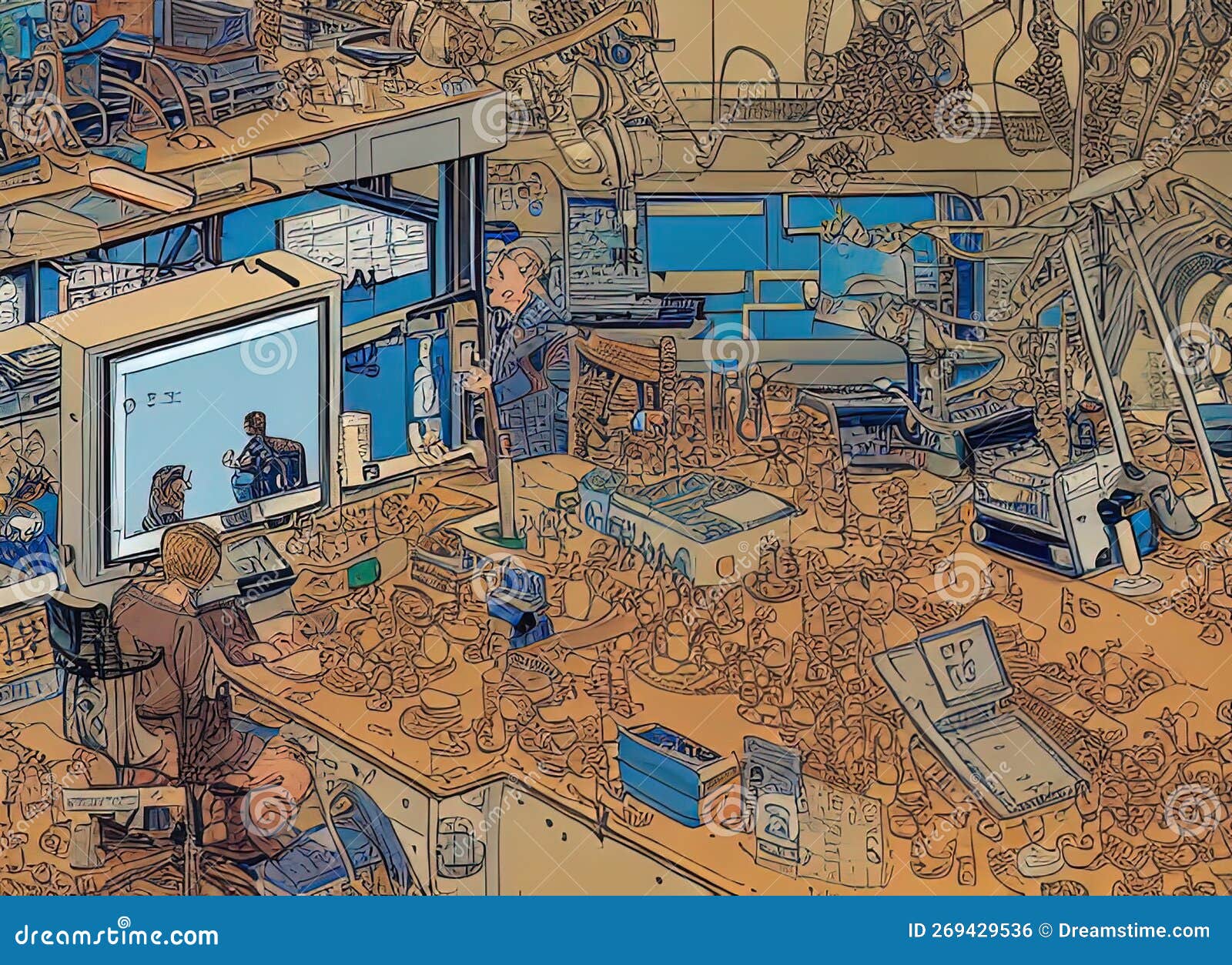 Engineering Project Manager Job Fictional Work Environment. Stock ...