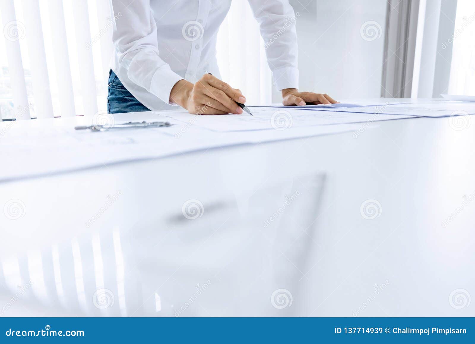 Engineering Project in Progress. Construction Concept Stock Image ...