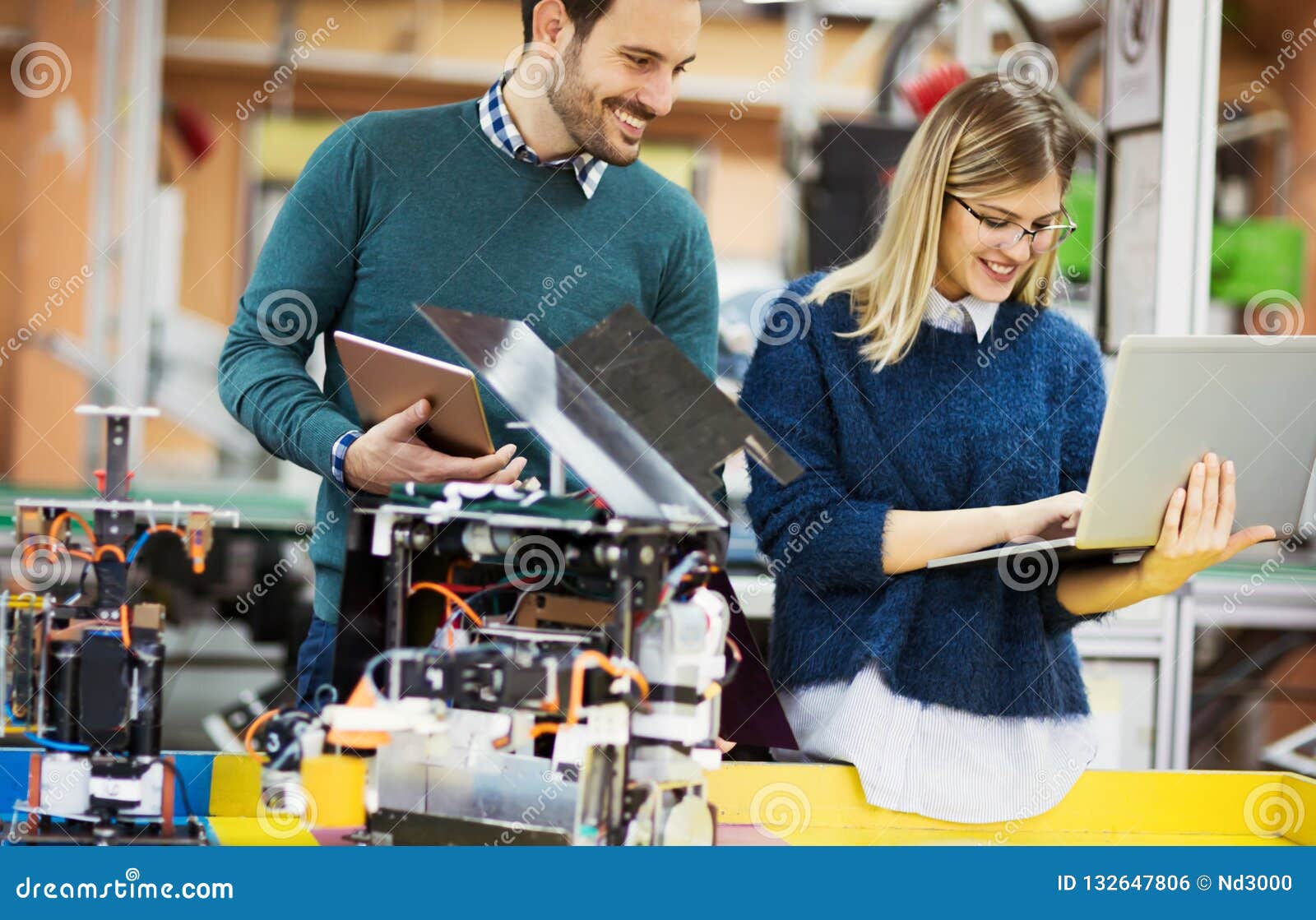 Engineering Robotics Class Teamwork Stock Photo - Image of hardware ...