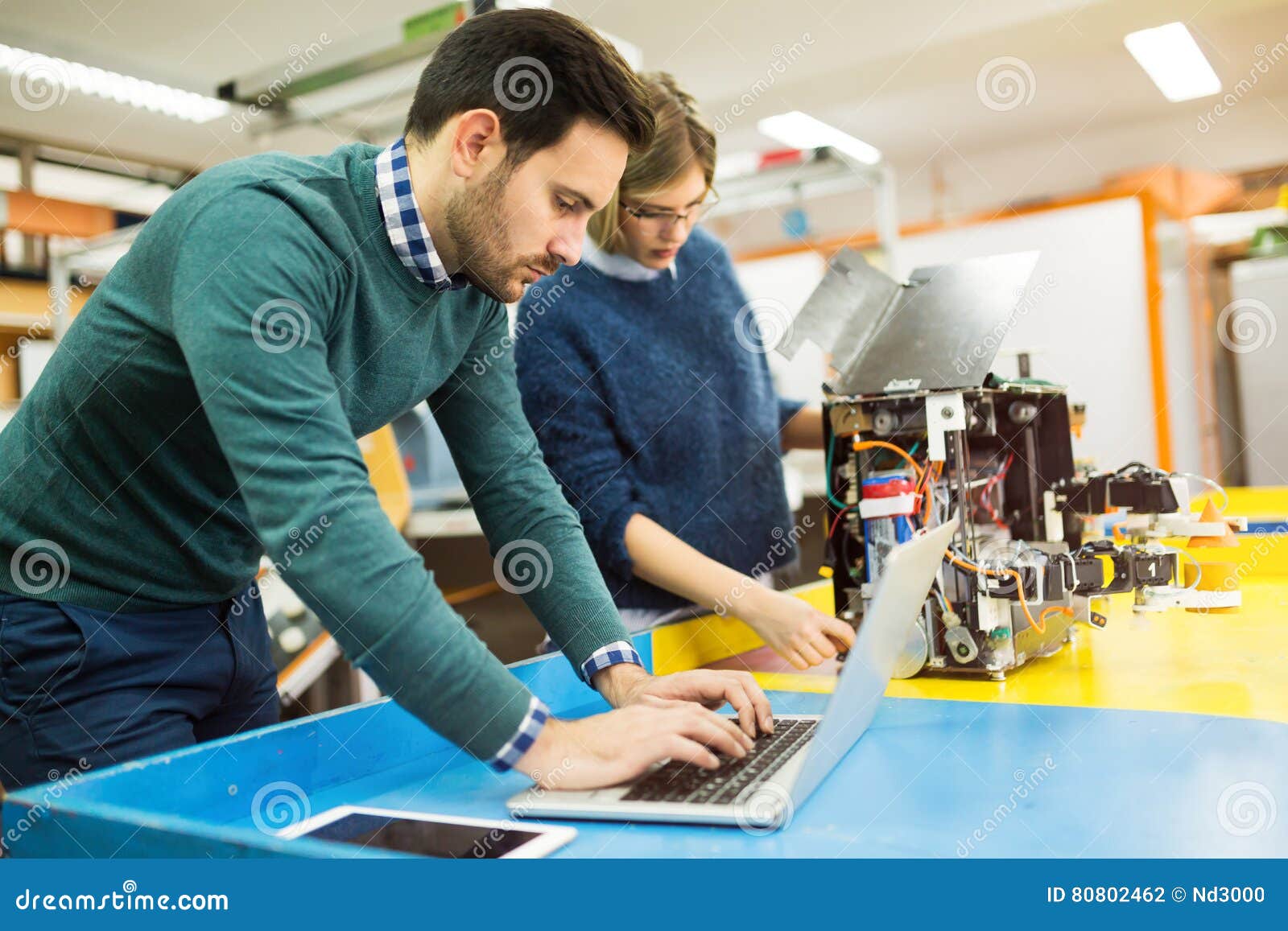 Engineering Robotics Class Teamwork Stock Photo - Image of class ...