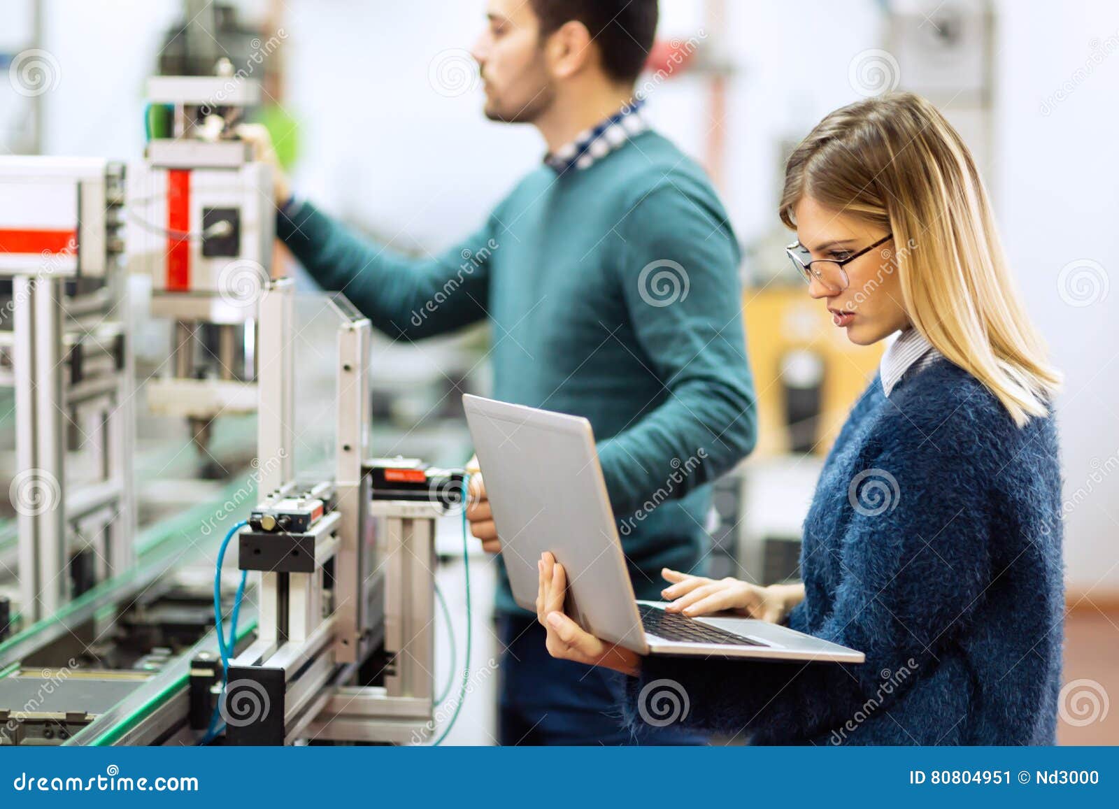 Engineering Robotics Class Teamwork Stock Image - Image of fixing ...