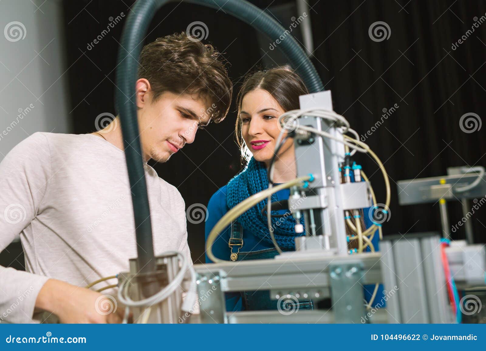 Engineering Robotics Class Teamwork Stock Photo - Image of class ...