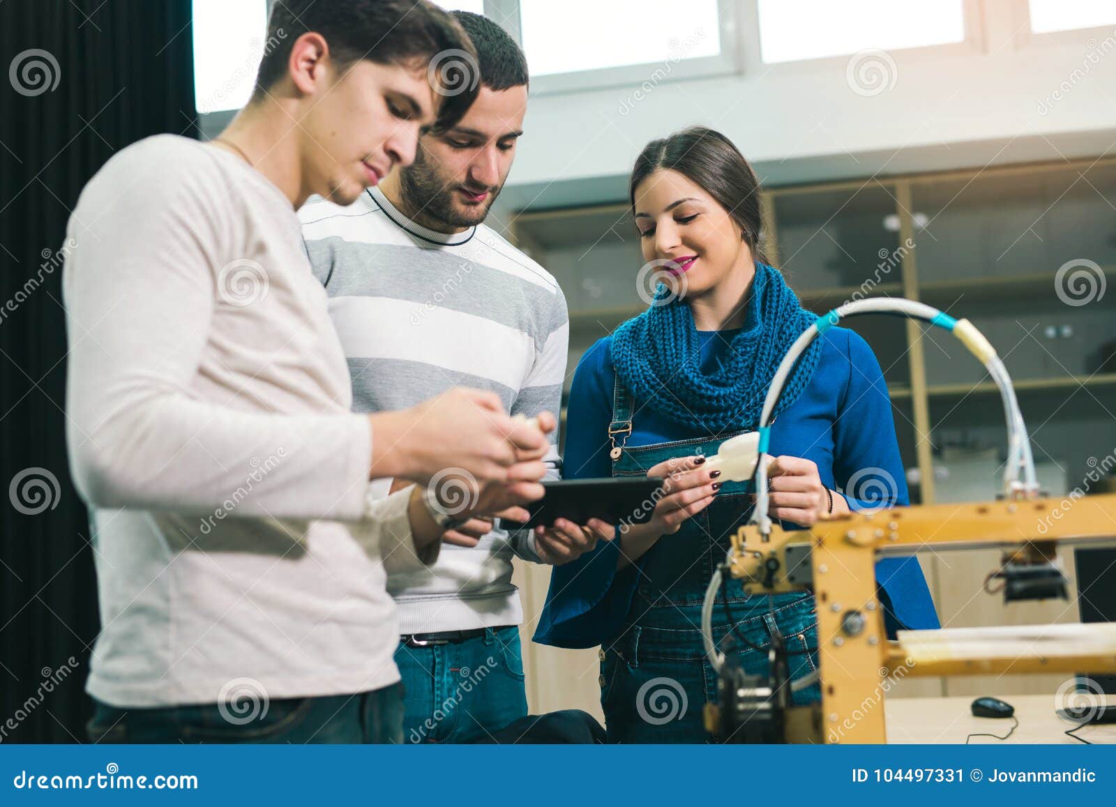 Engineering Robotics Class Teamwork Stock Image - Image of engineering ...