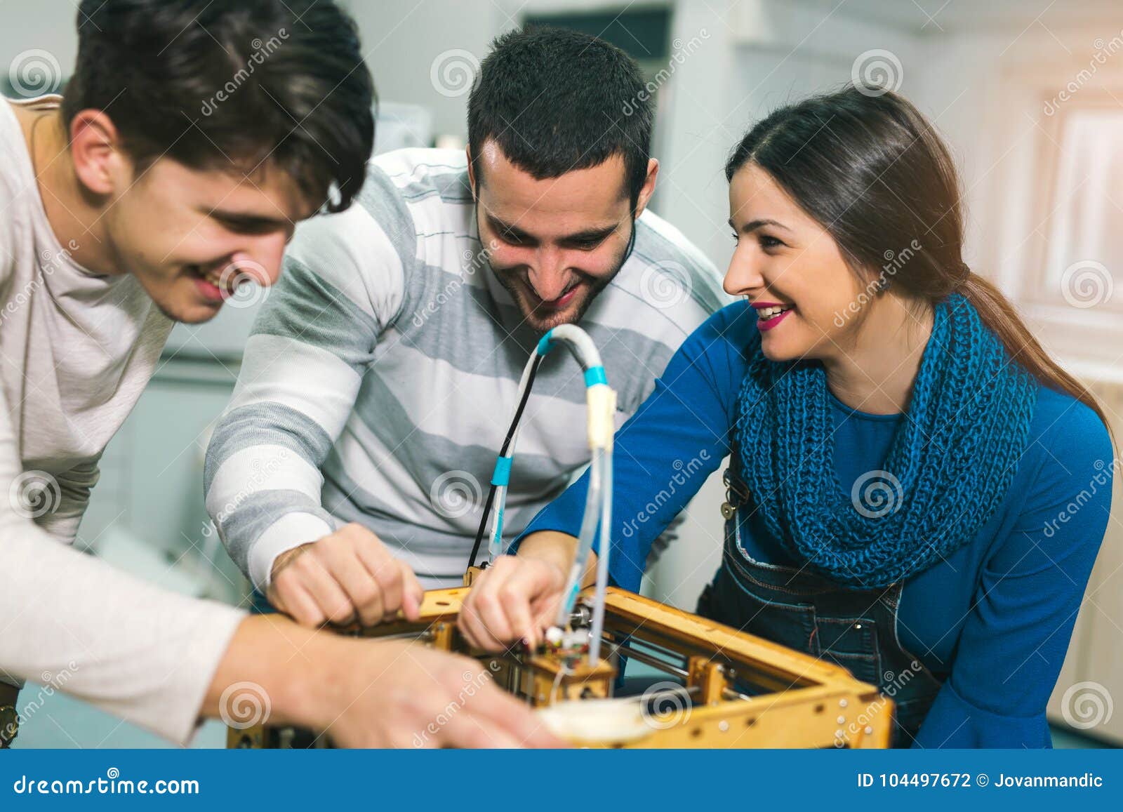 Engineering Robotics Class Teamwork Stock Photo - Image of repair ...