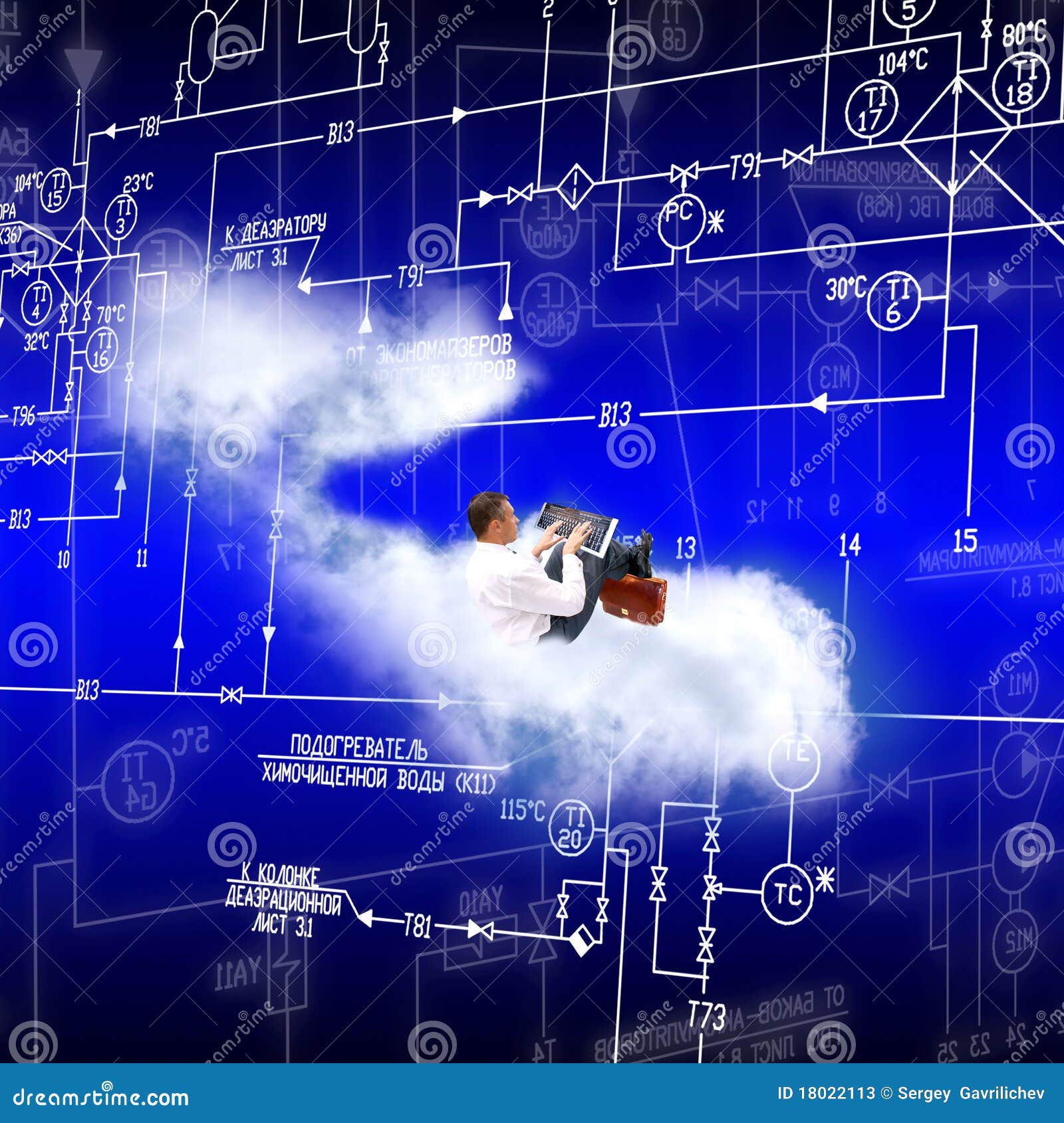 The engineering scheme stock image. Image of generation - 18022113