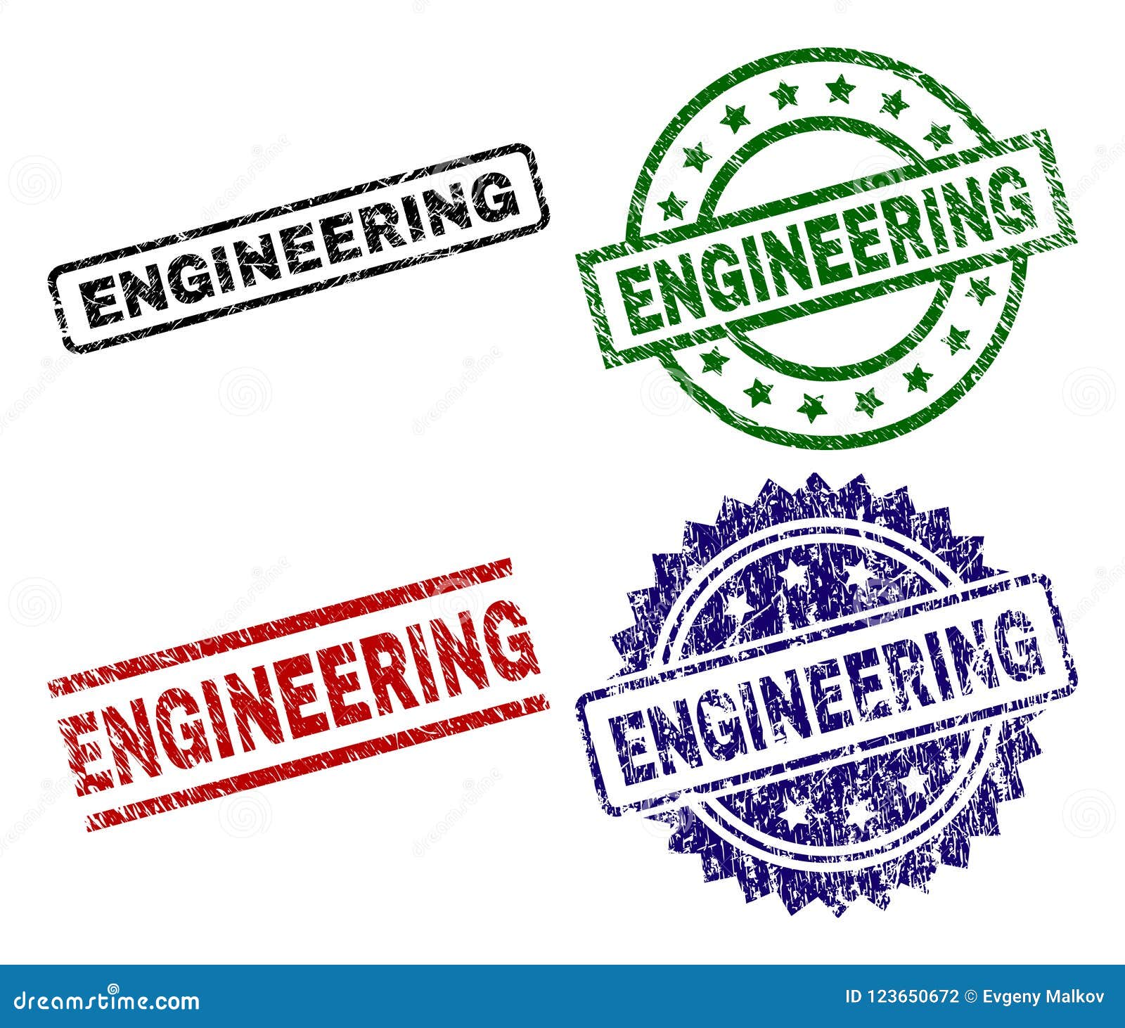 Damaged Textured ENGINEERING Seal Stamps Stock Vector - Illustration of ...