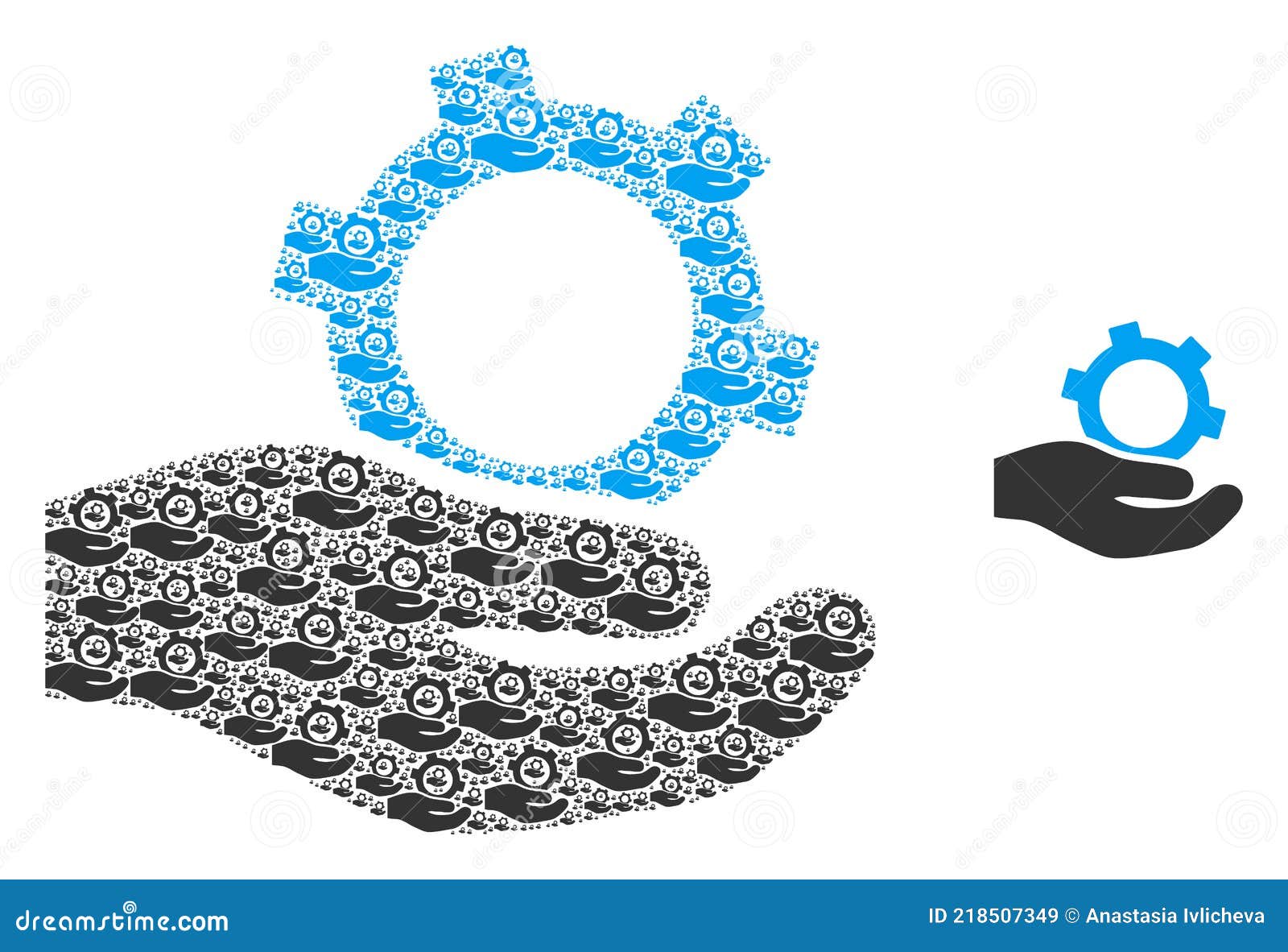 Engineering Service Fractal Icon Collage Stock Vector - Illustration of ...