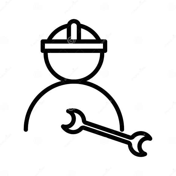 Engineering Service Icon Design in Filled and Outlined Style Stock ...