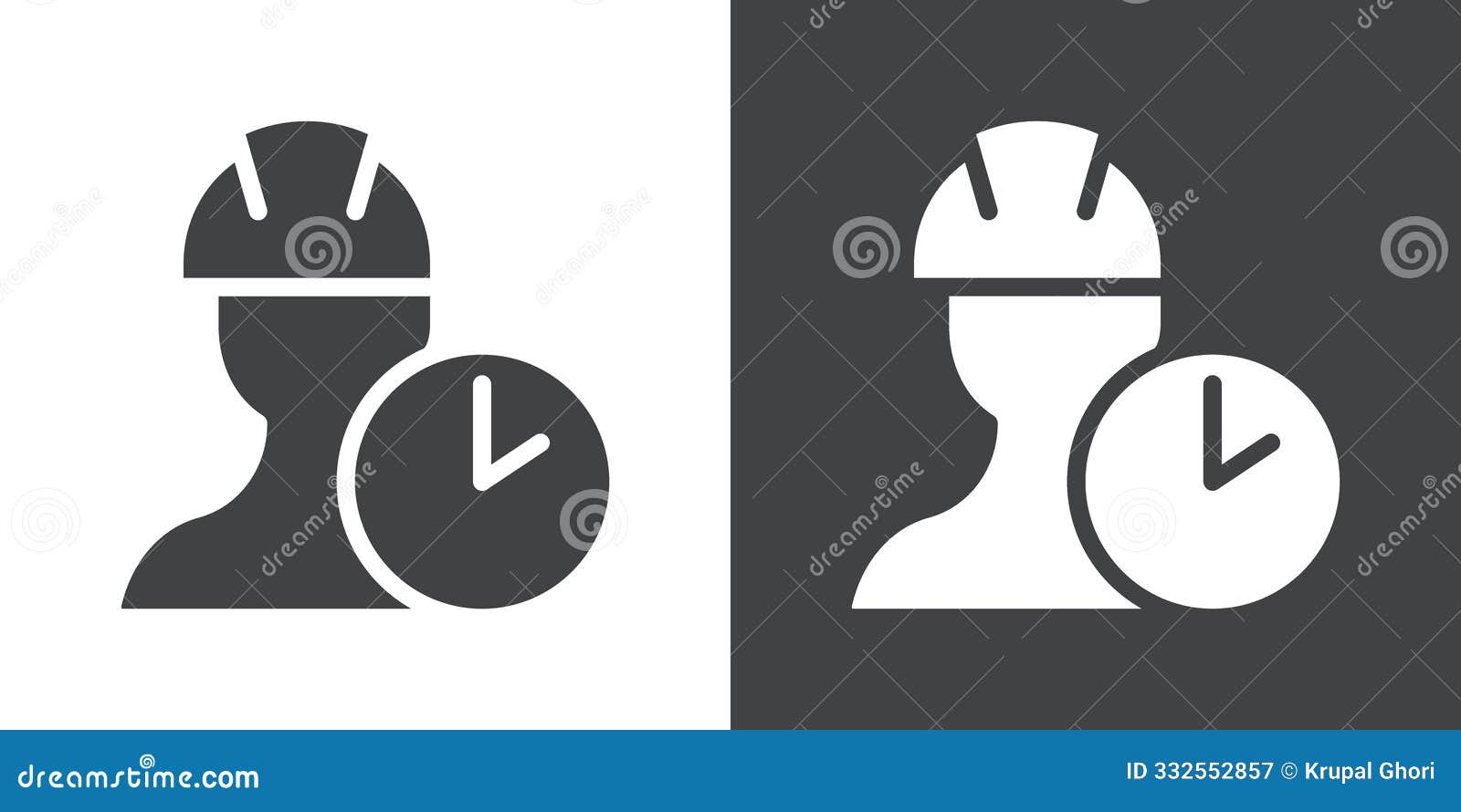 Engineering Service Icon Flat Set in Black and White Color Stock Vector ...