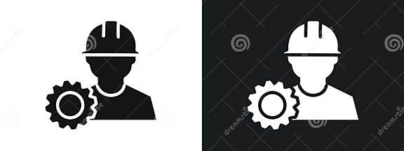 Engineering Service Icon Linear Graphics Set Vector in Black Stock ...