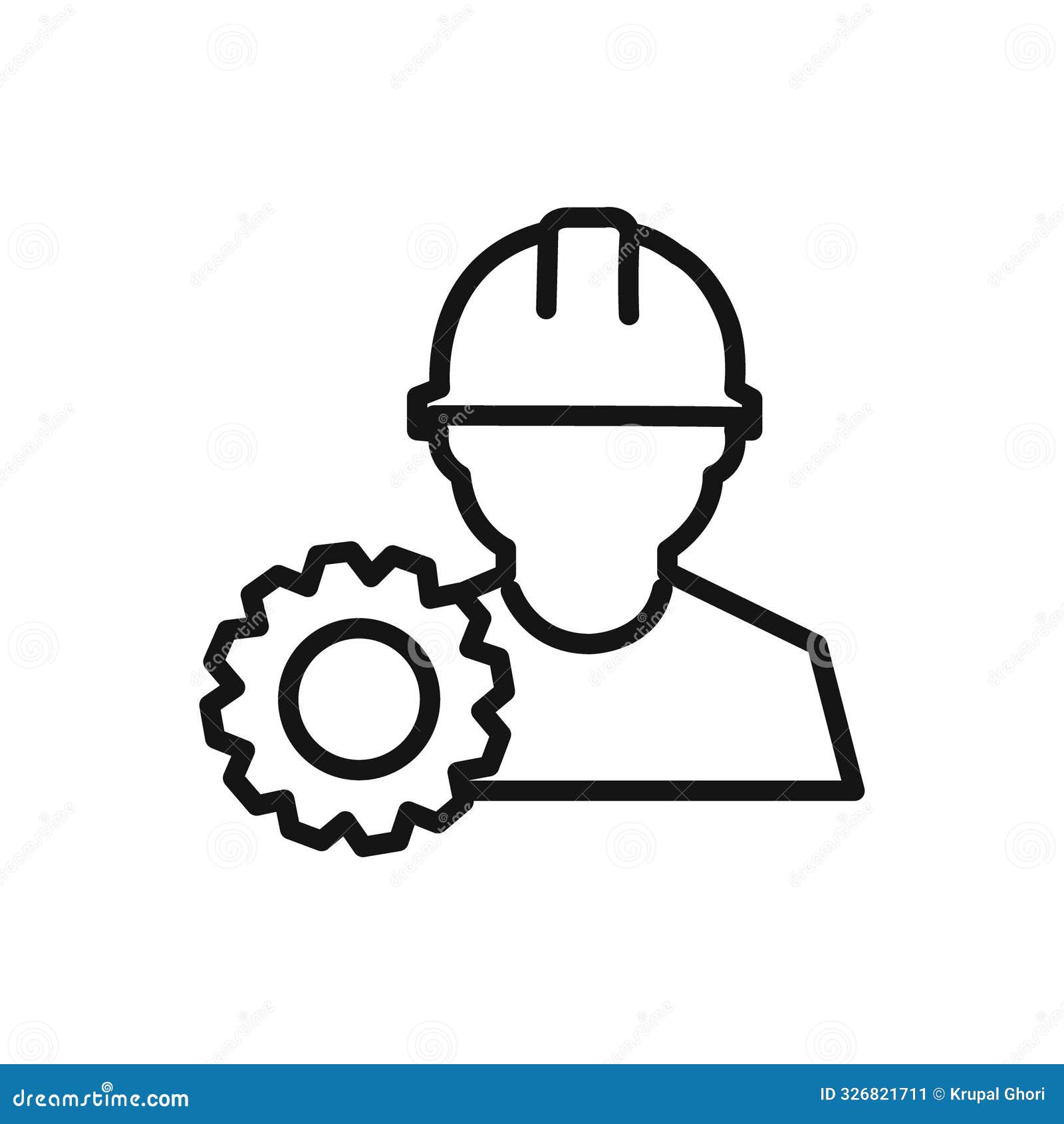 Engineering Service Icon Linear Vector Graphics Sign Stock Vector ...