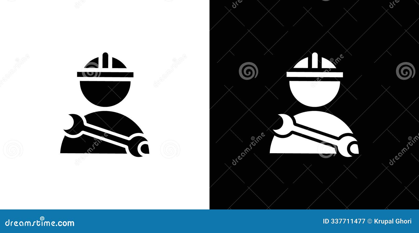 Engineering Service Icon. Gear And Wrench. Repair Symbol. Cartoon ...