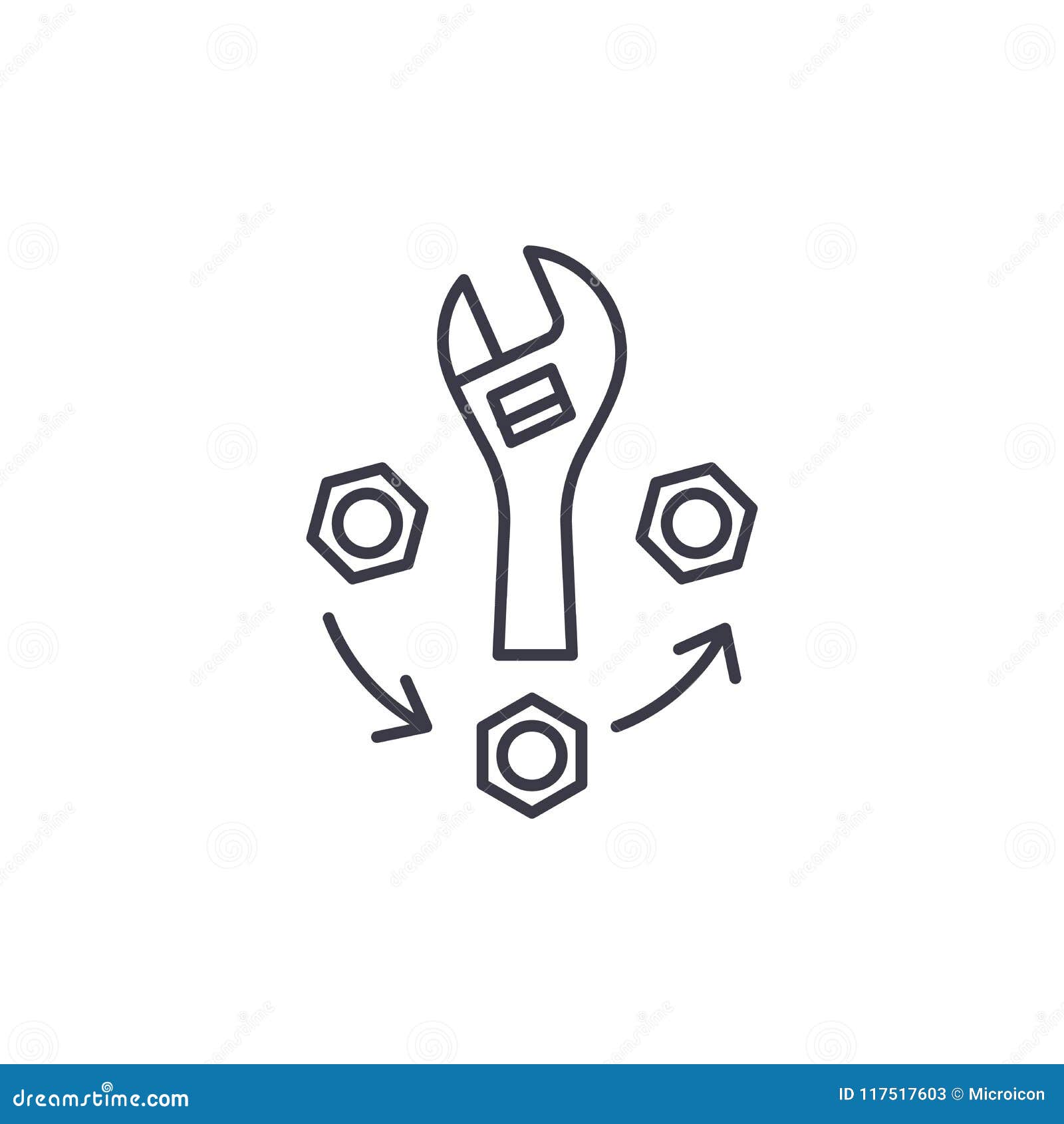 Engineering Stages Linear Icon Concept. Engineering Stages Line Vector ...