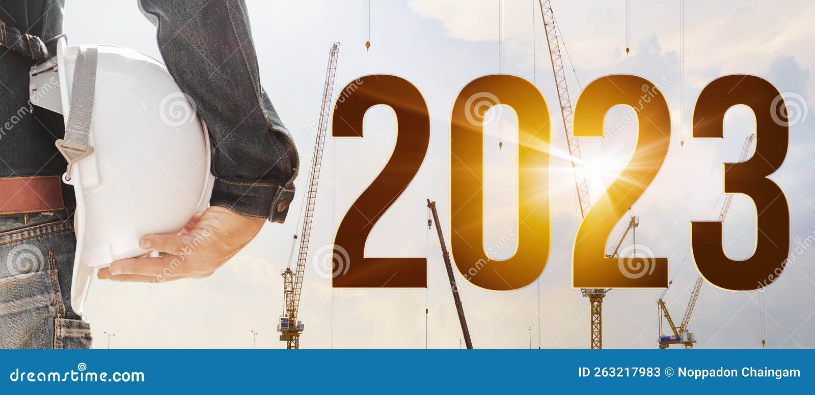 Engineering is Starting Work on the Construction Stock Image - Image of ...