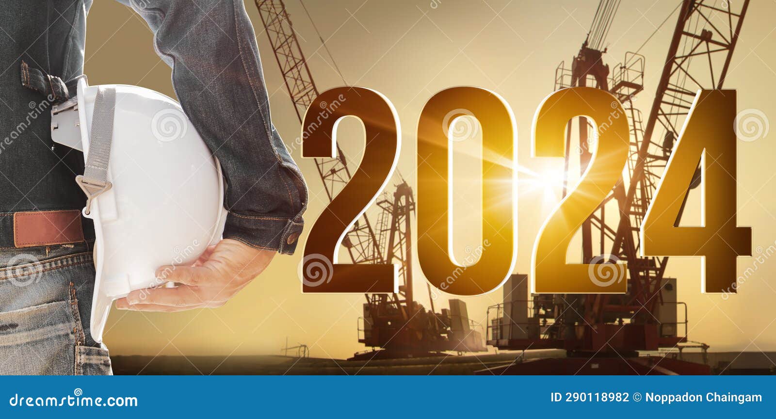 Engineering is Starting Work on the Construction. Stock Photo - Image ...