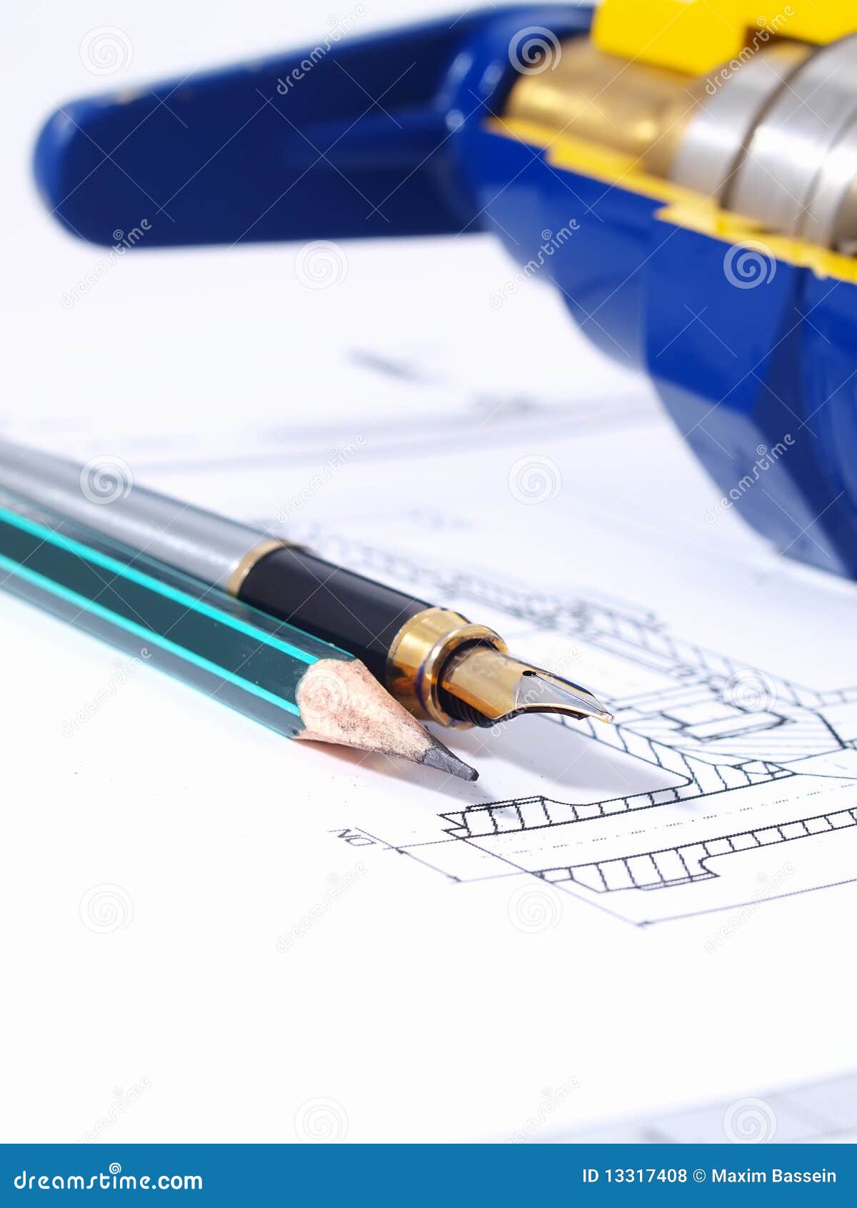 Engineering still-life stock photo. Image of close, blue - 13317408