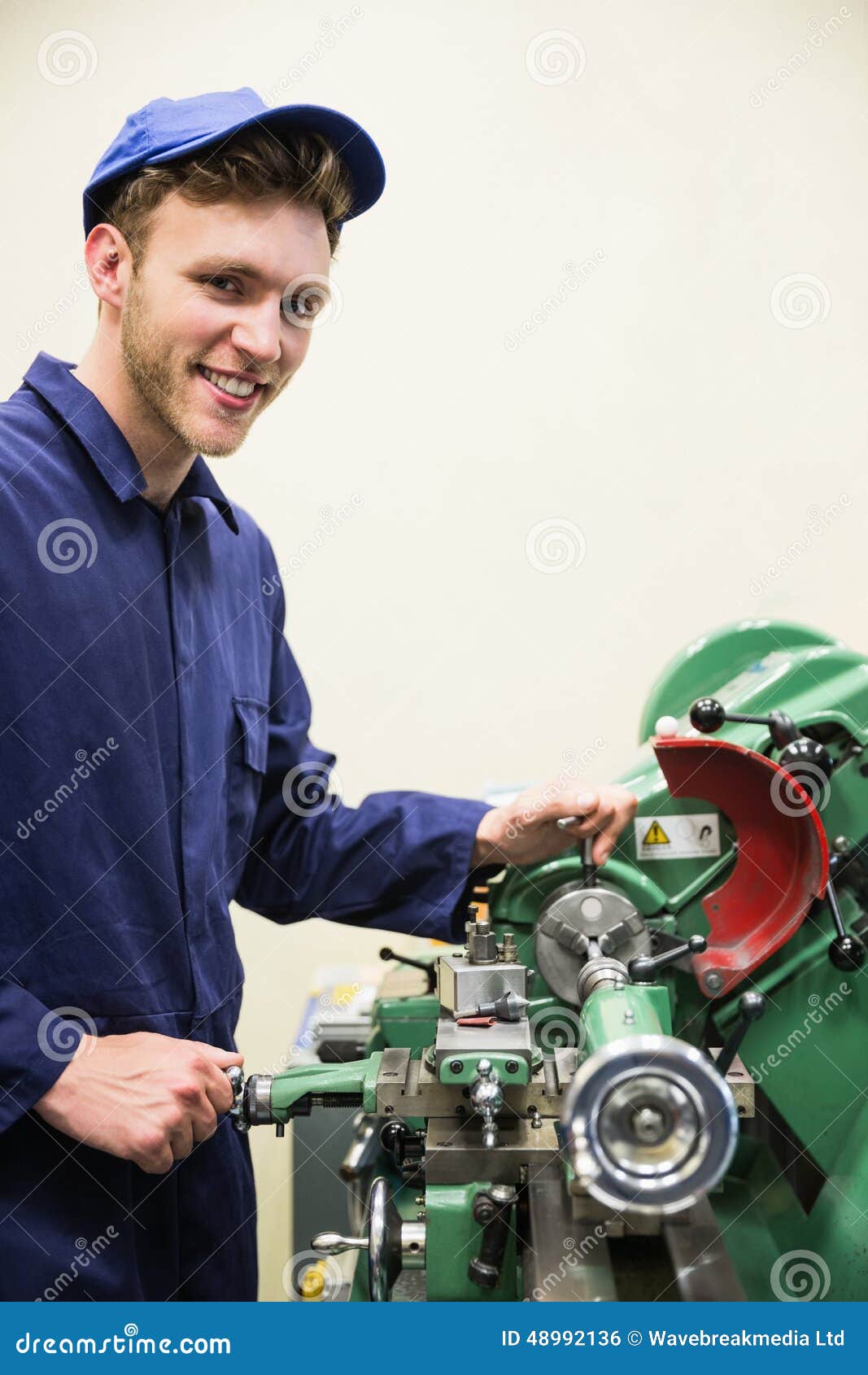 Engineering Student Using Heavy Machinery Stock Photo - Image of adult ...