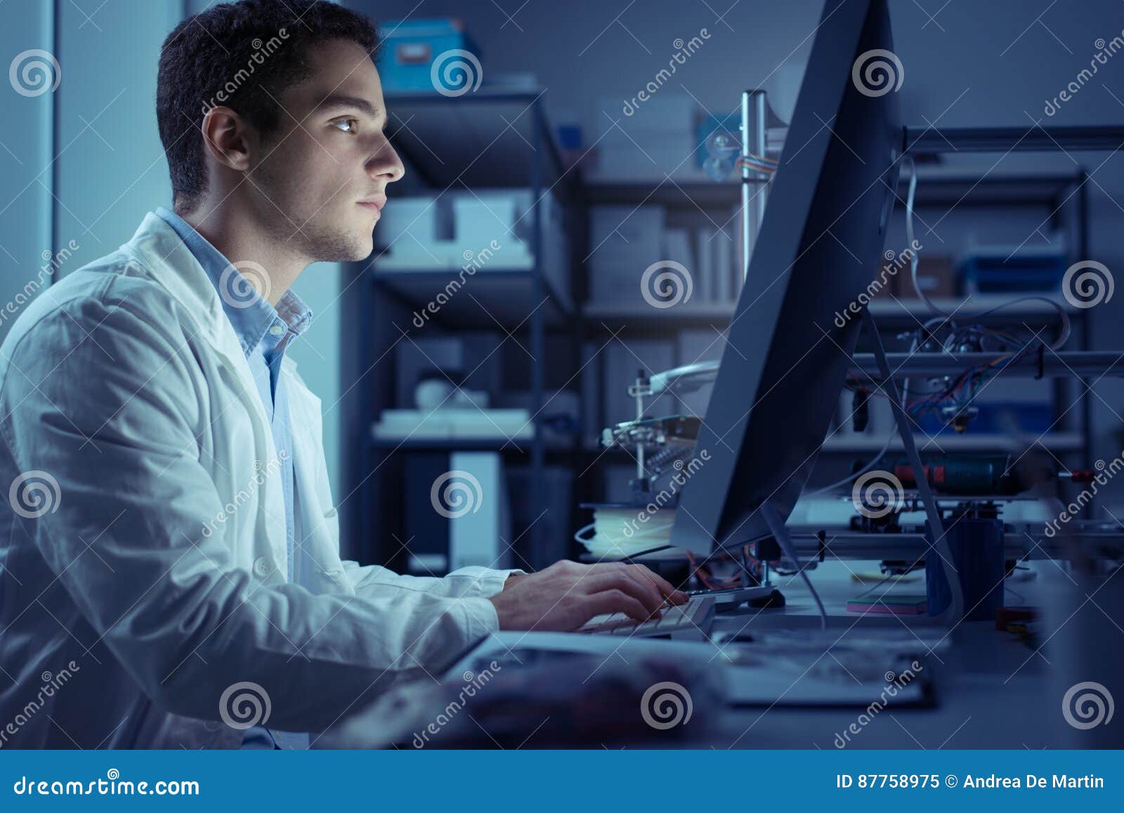 Engineering Student Working in the Lab Stock Image - Image of ...