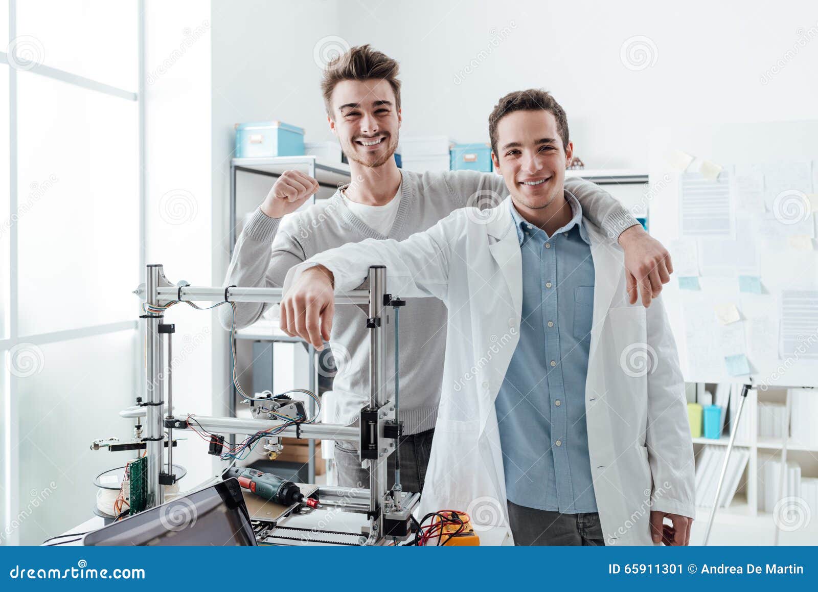 Engineering Students Posing Stock Image - Image of research, electrical ...