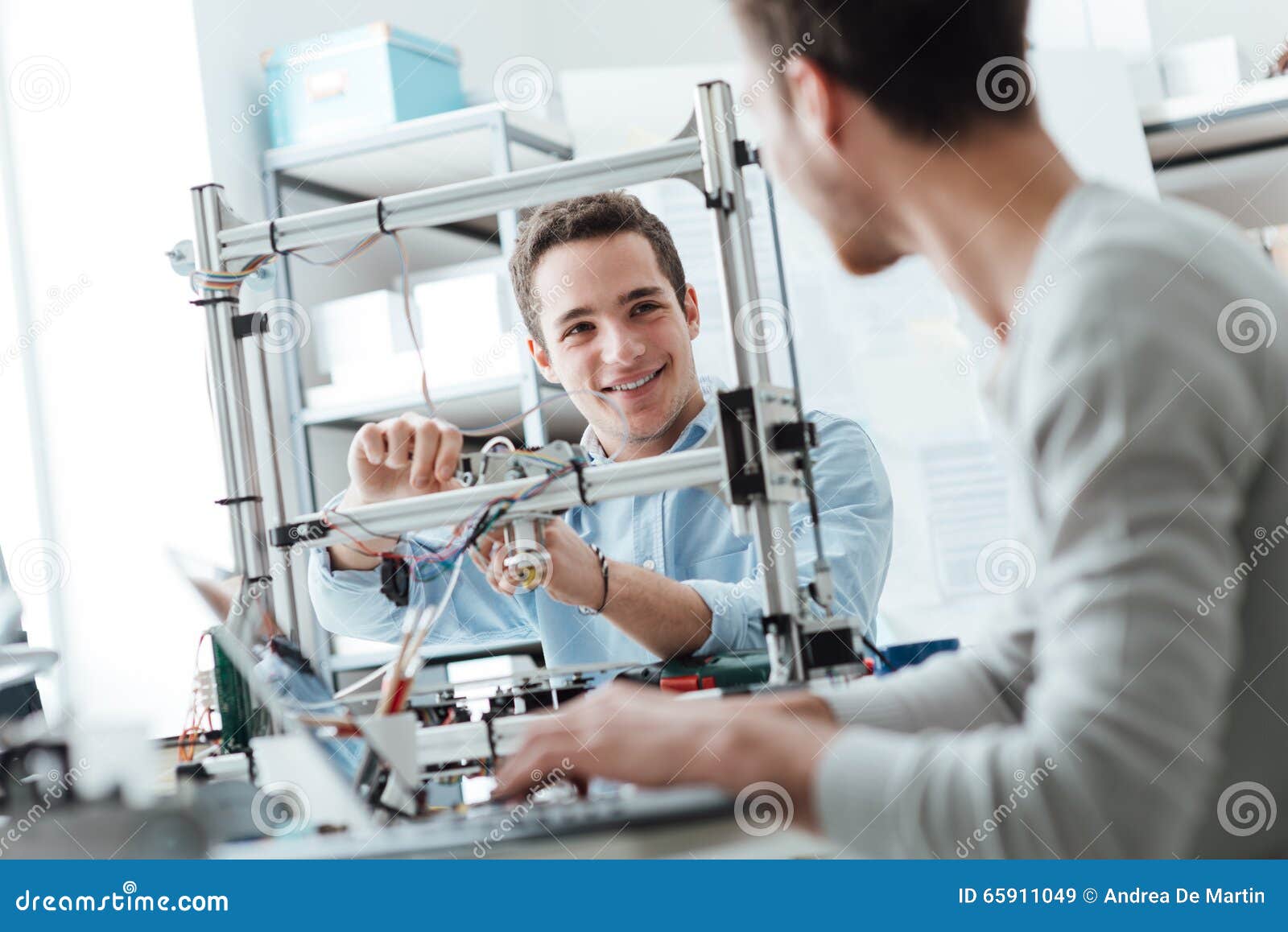 Engineering Students Working in the Lab Stock Image - Image of ...