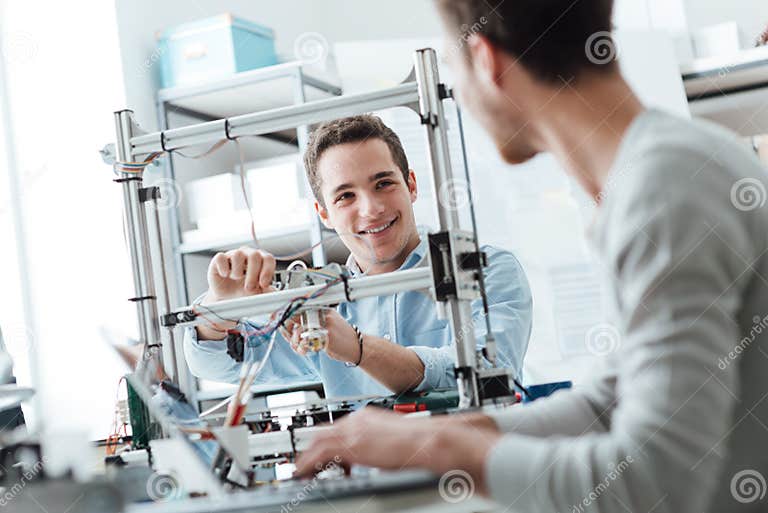 Engineering Students Working in the Lab Stock Image - Image of ...
