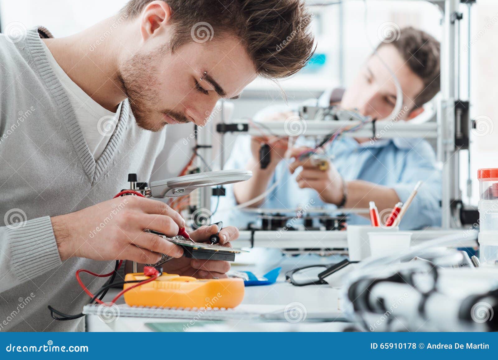 Engineering Students Working in the Lab Stock Photo - Image of engineer ...