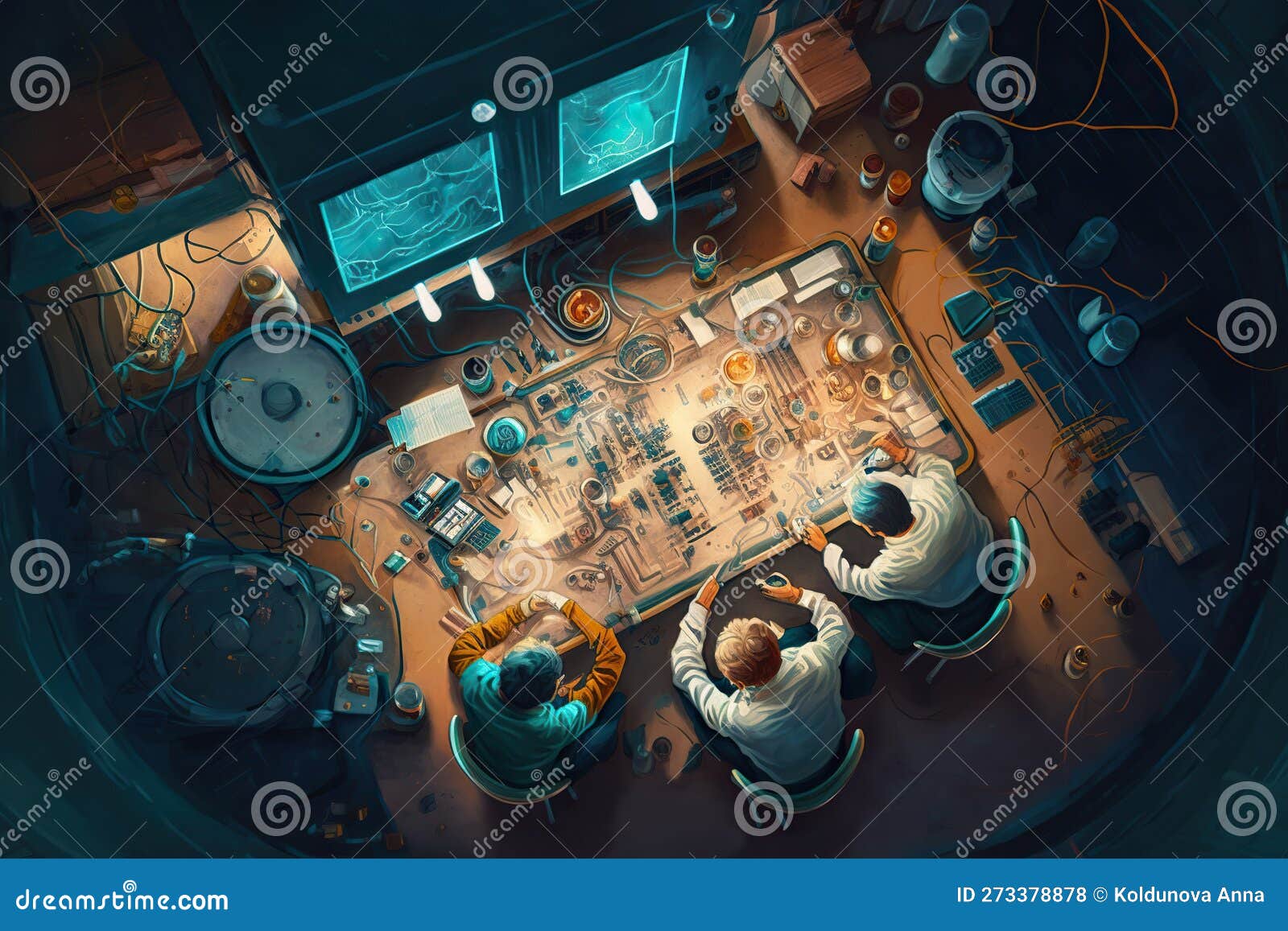 Engineering Students Working in the Lab Top View, Created with ...