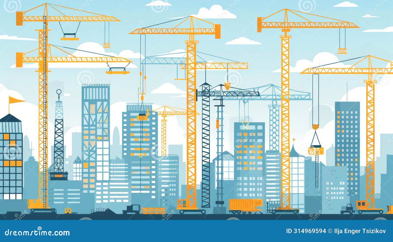 Engineering Team Constructing Industrial Backdrop for Advancing ...