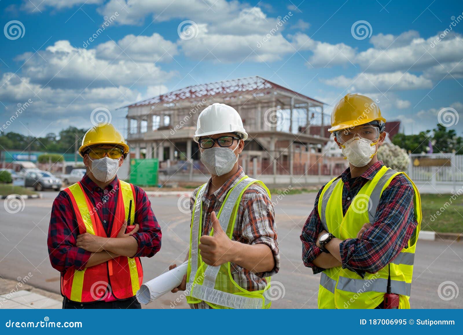 Engineering Team To Build Buildings Stock Image - Image of architect ...
