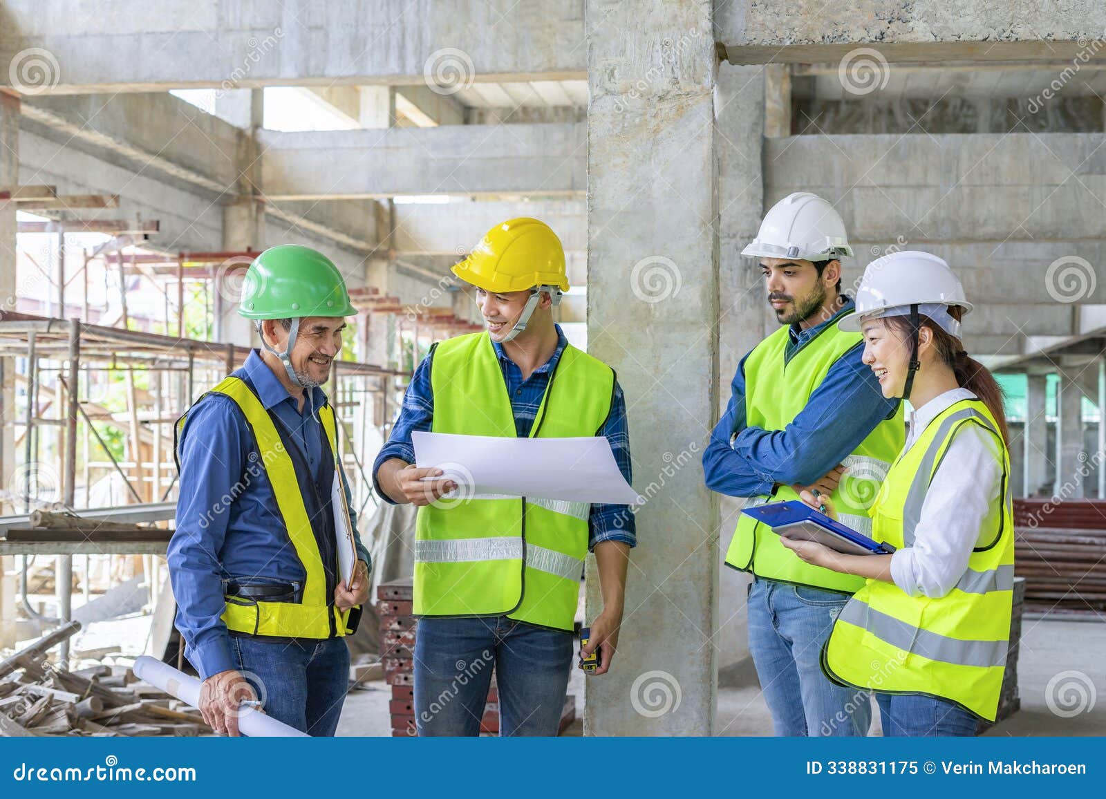 Engineering Teamworks Inspection Structure of Building Stock Image ...