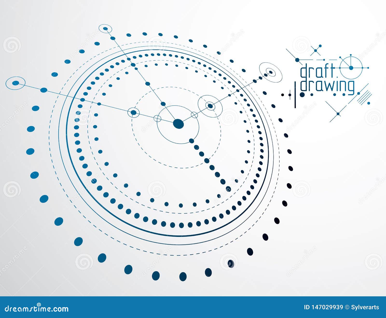 Engineering Technological Vector Wallpaper Made with Circles and Lines ...