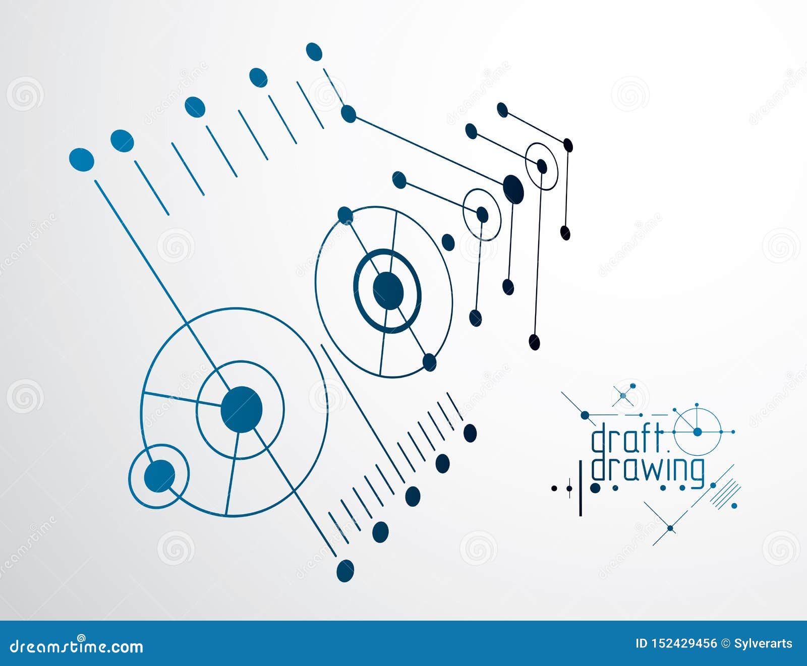 Engineering Technological Vector Wallpaper Made with Circles and Lines ...